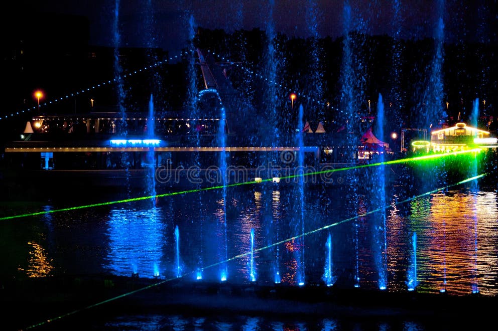 Fire and Water Show stock image. Image of colors, attraction - 38903551