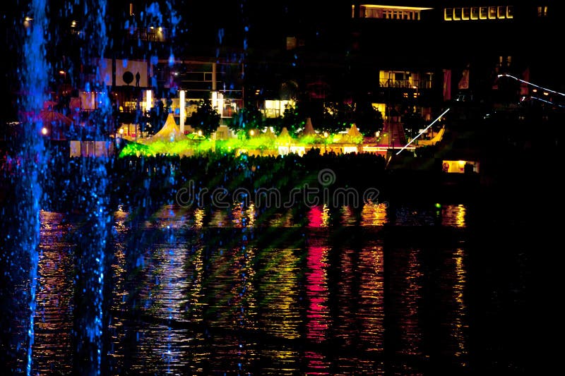 Fire and Water Show stock image. Image of colorful, spectacular - 38903699