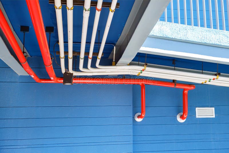 Fire water supply. stock image. Image of sprinkler, firefighting ...