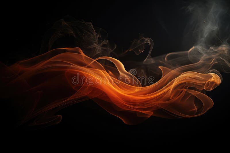 Fire Wave Design Black Motion Curve Art Background Light Abstract Smoke ...
