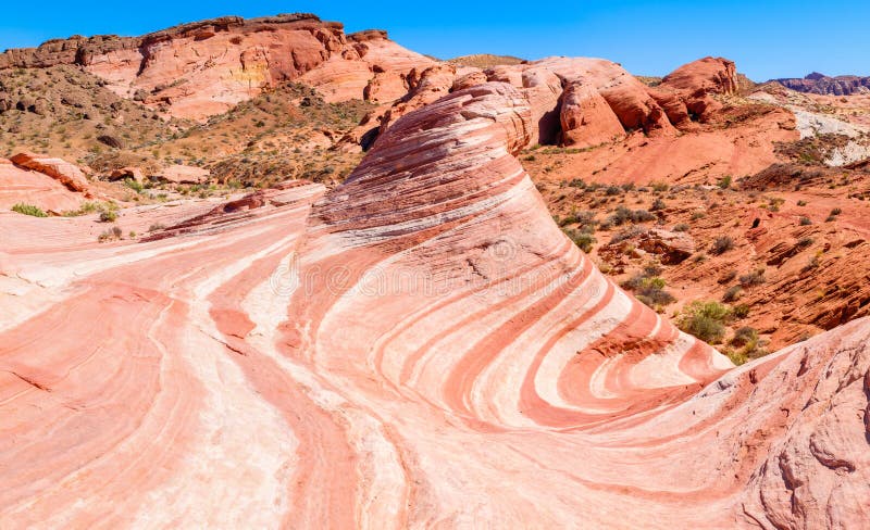 Fire Wave at the Valley of Fire in Nevada Stock Photo - Image of ...