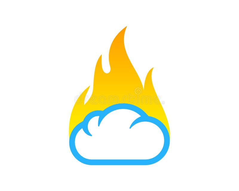 Fire Weather and Season Icon Logo Design Element Stock Vector ...