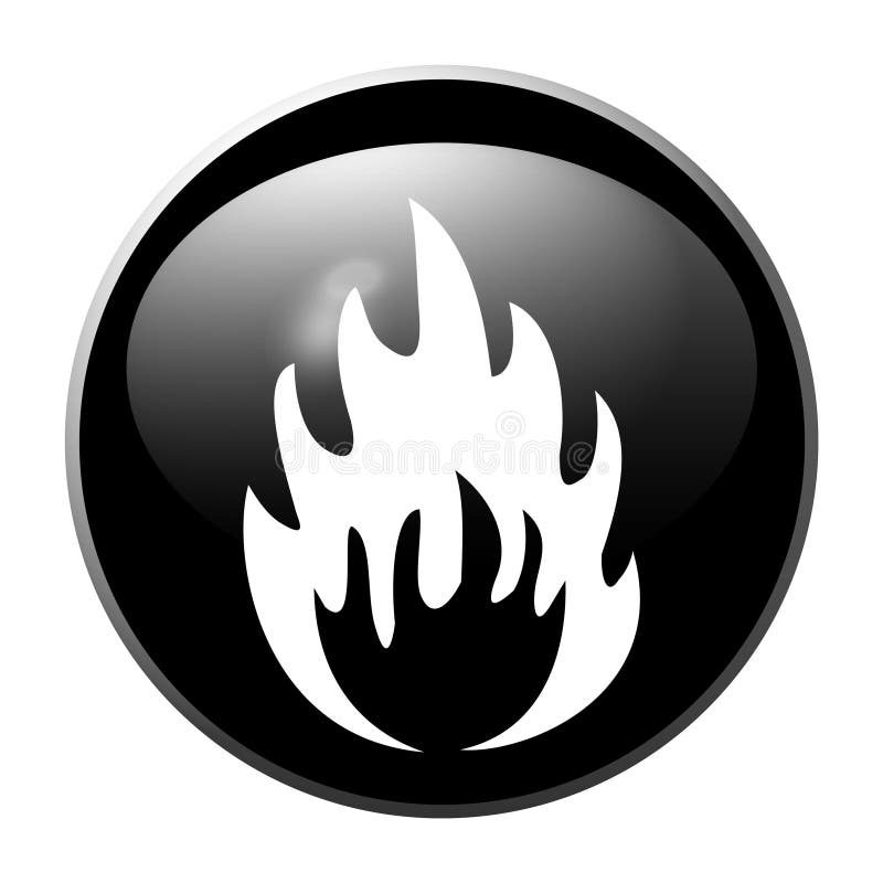 Fire web button stock illustration. Illustration of icon - 4385829
