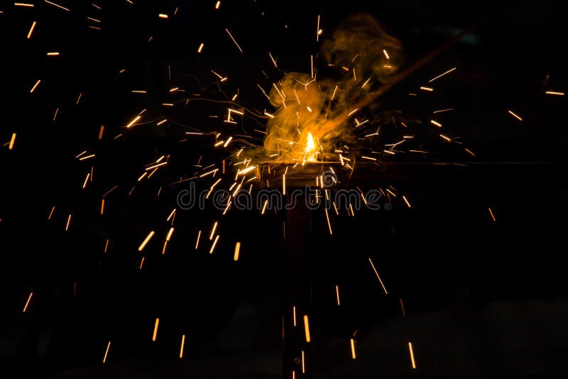 Fire of welding stock image. Image of engineering, connect - 40377655