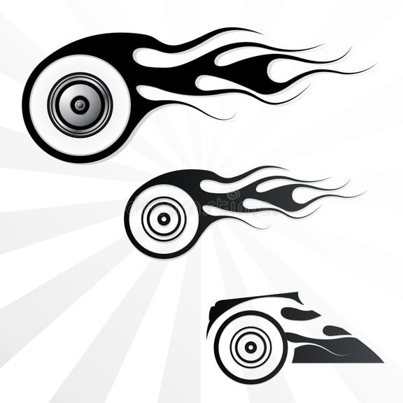 Fire Wheel stock vector. Illustration of flame, burning - 9250896