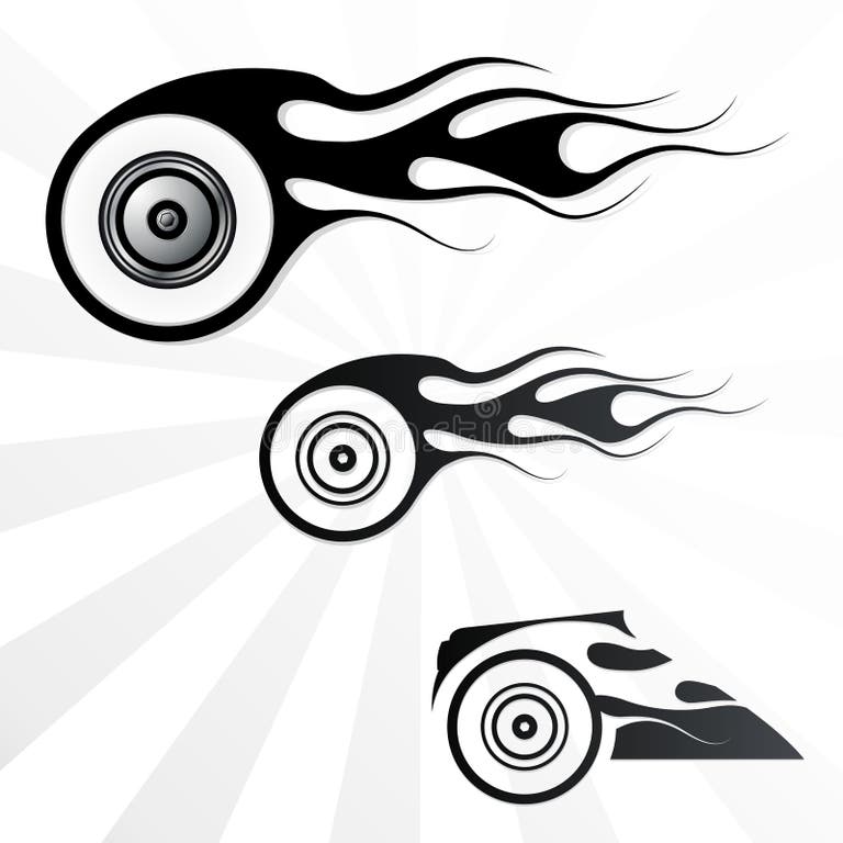 Fire Wheel stock vector. Illustration of flame, burning - 9250896