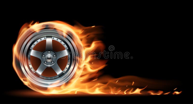 Fire wheel stock vector. Illustration of metal, design - 60684155