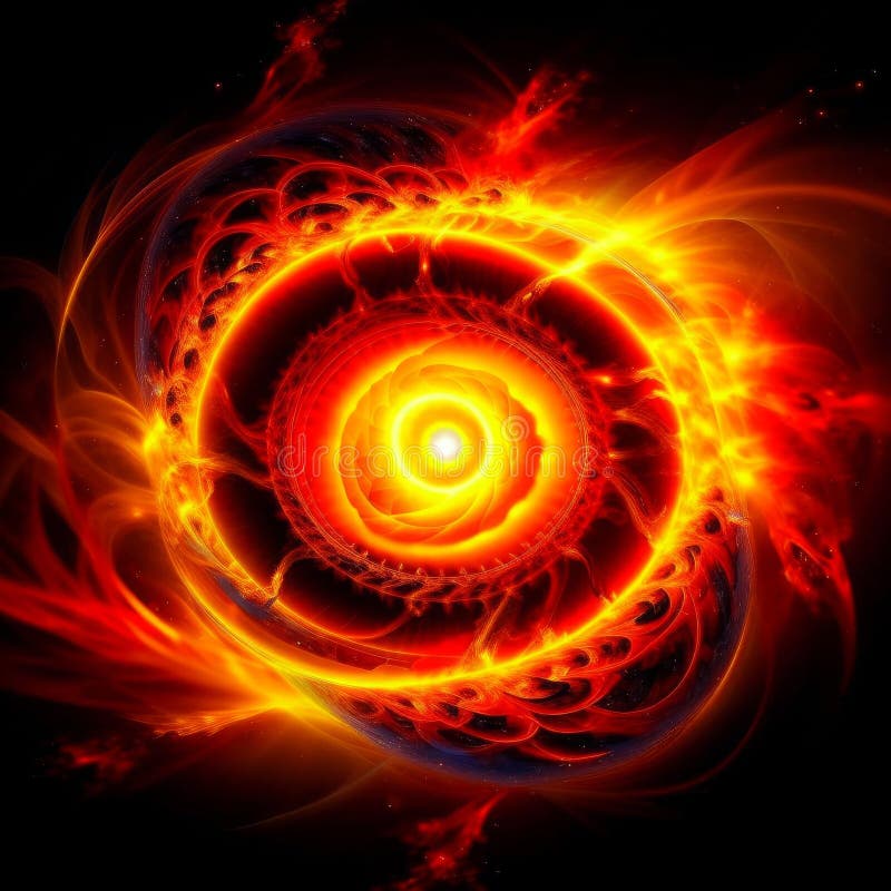 Fire whirl top view. stock illustration. Illustration of waves - 286410480