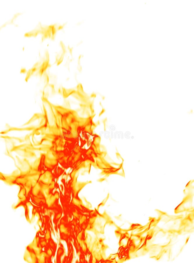 Fire Isolated on White Background Stock Photo - Image of motion ...