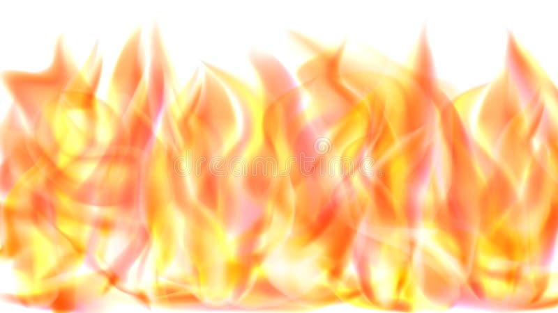 Exclusive Illustration with Fire. Flame on a White Background. Unique ...