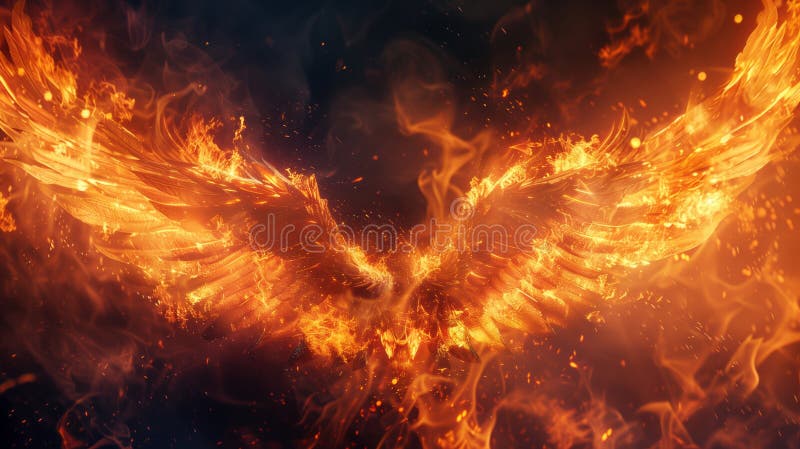 Fire wings stock image. Image of form, wallpaper, macro - 321085815