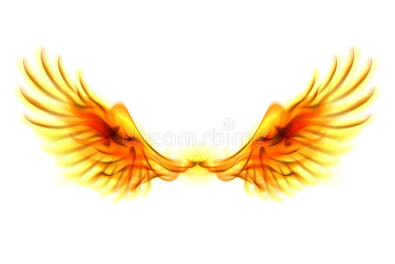 Fire wings. stock vector. Illustration of design, angel - 34818476