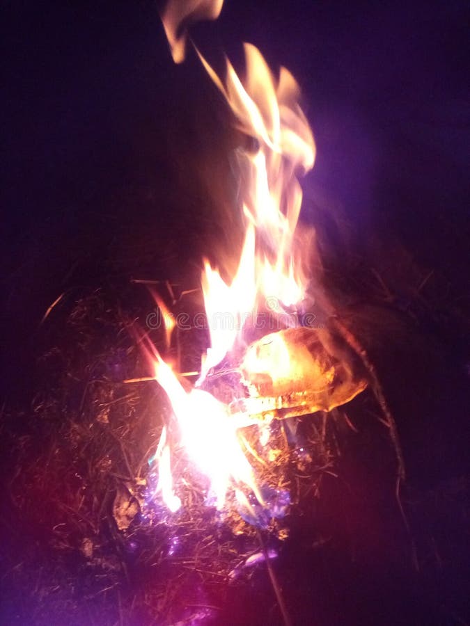 Fire on winter cold stock photo. Image of fire, feather - 167971416