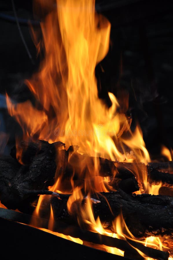 Fire of wood stock image. Image of fireplace, burn, dine - 10804327