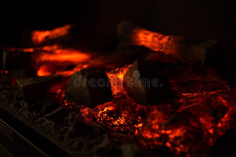 Fire Wood Coal Amber Ash Closeup Stock Photo - Image of coal, flame ...
