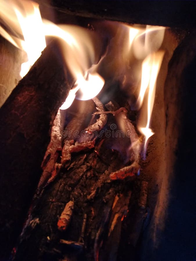 Fire Wood in Fireplaces Thermal Energy Stock Image - Image of energy ...