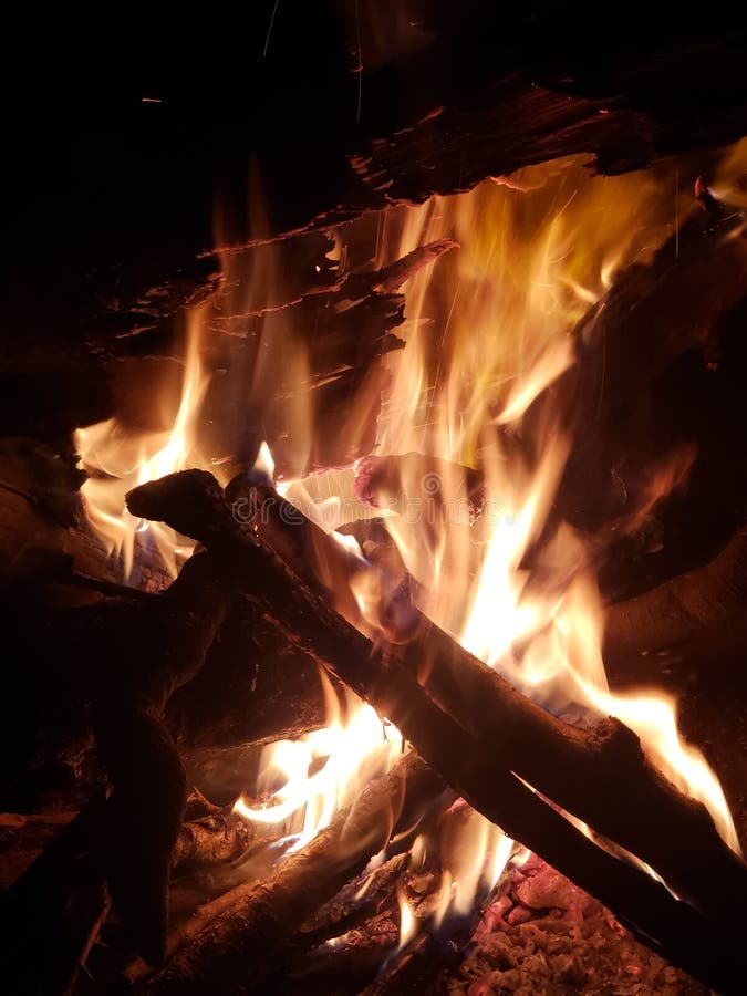 Fire, wood, heat, stock photo. Image of sparkler, flame - 225725814