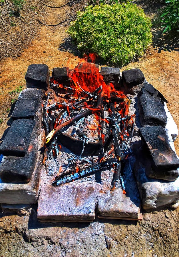 Fire wood stock image. Image of danger, fire, smug, bonfire - 126019735