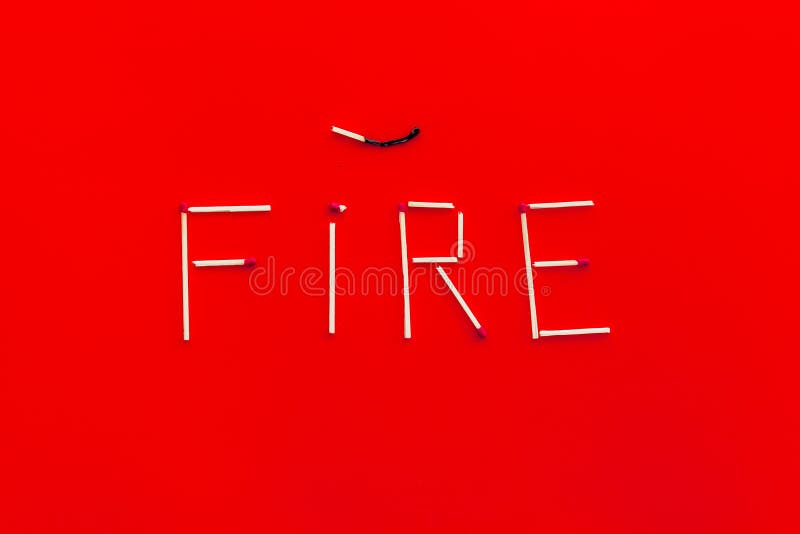 Fire Word on Red Computer Keyboard Button Stock Photo - Image of ...