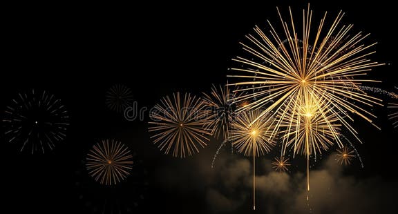 Fire work at the night stock image. Image of night, fire - 365271575