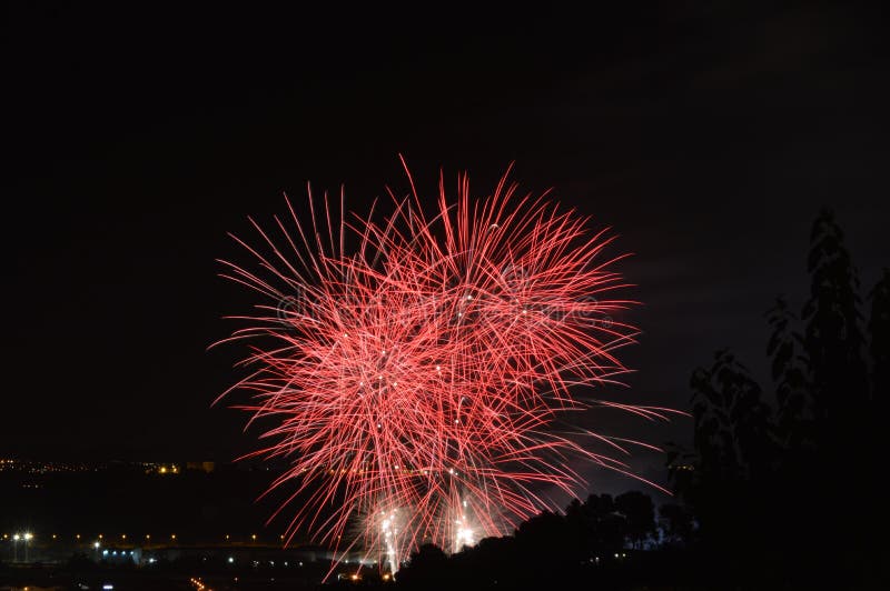 Fire work stock image. Image of year, birthday, love - 77761401