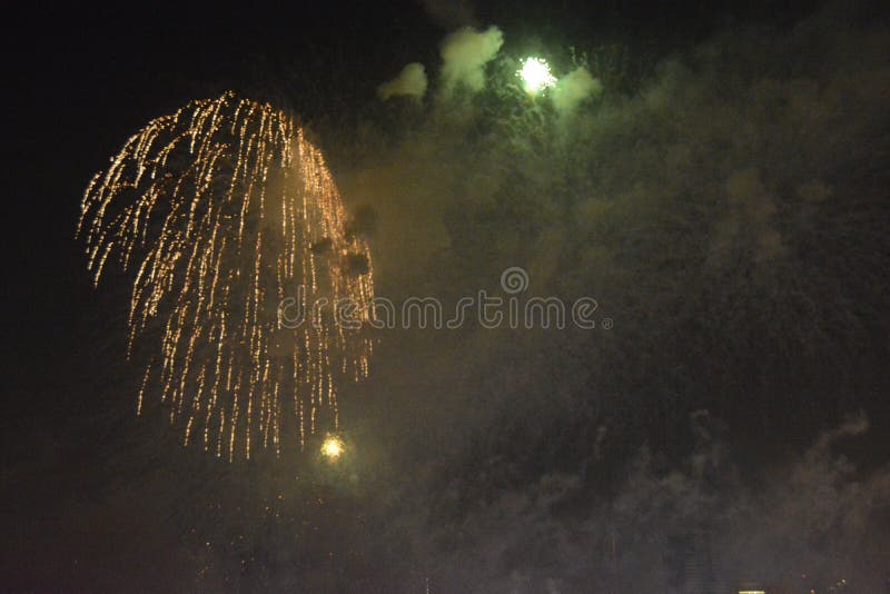 Fire work rain stock image. Image of rain, work, celebrating - 135630809