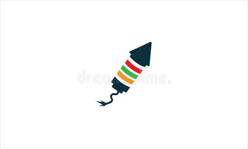 Fire Work Rocket Icon Logo Design Illustration Stock Vector ...