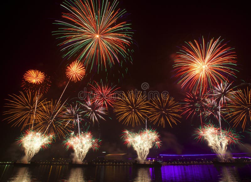 Fire works stock photo. Image of bang, pyrotechnics, lantern - 18402338
