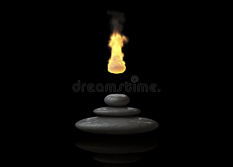 Fire Zen stock image. Image of stone, tranquility, harmony - 44345021