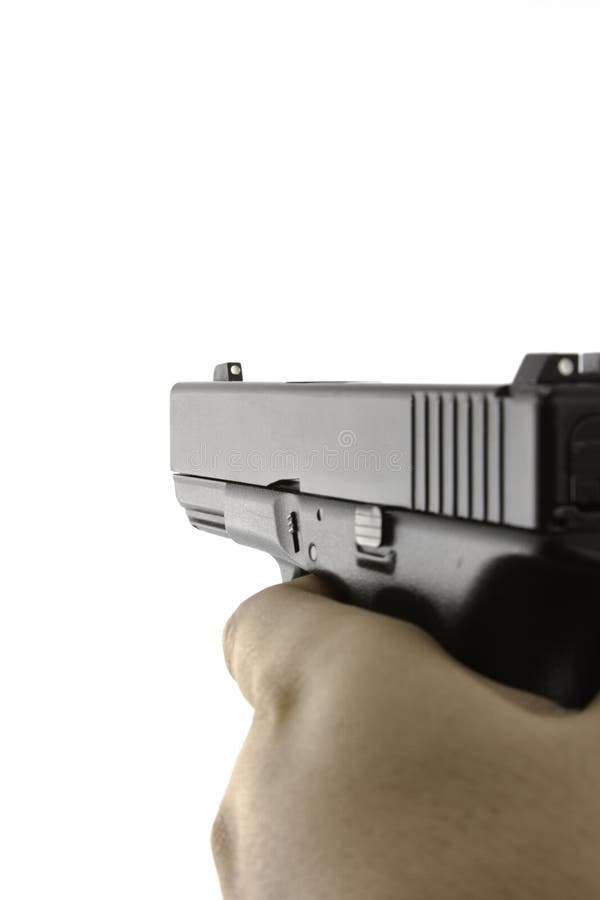 Hand gun being aimed stock photo. Image of backup, firearm - 1338028