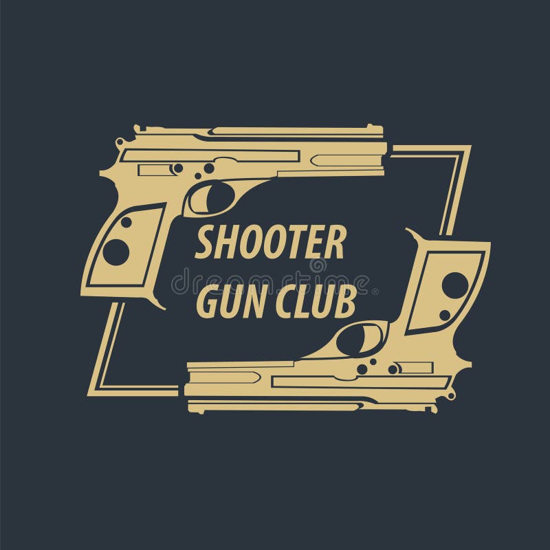 Firearm Logo Template. Guns, Rifles Badge Stock Vector - Illustration ...