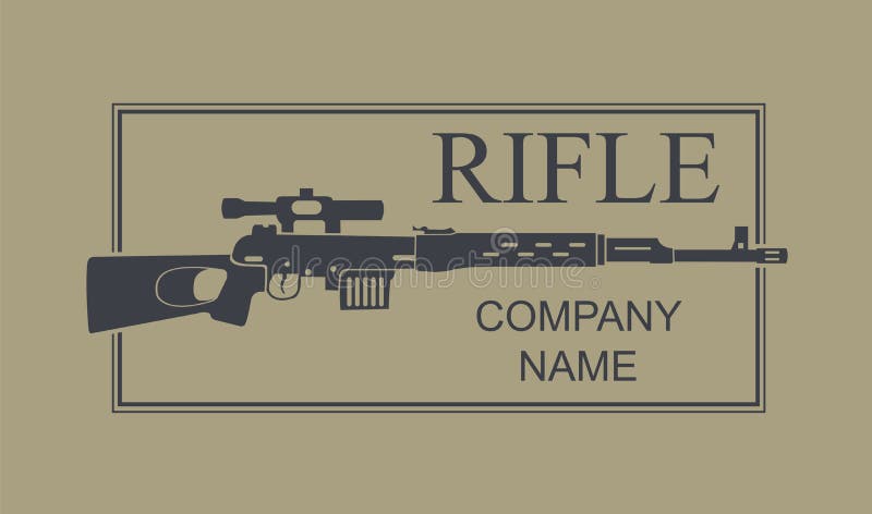 Firearm Logo Template. Guns, Rifles Badge Stock Vector - Illustration ...