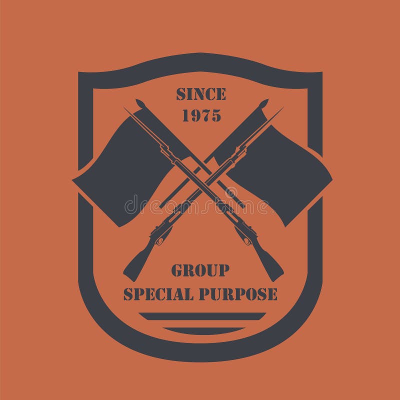 Firearm Logo Template. Guns, Rifles Badge Stock Vector - Illustration ...