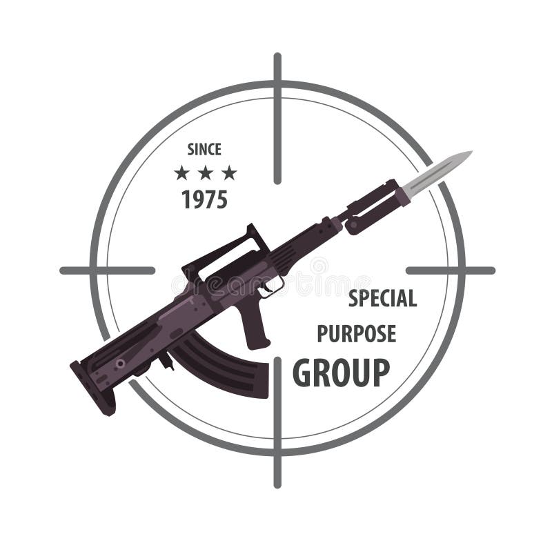 Firearm Logo Template. Guns, Rifles Badge Stock Vector - Illustration ...