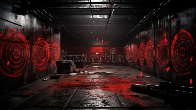 Firearm red target stock illustration. Illustration of challenge ...