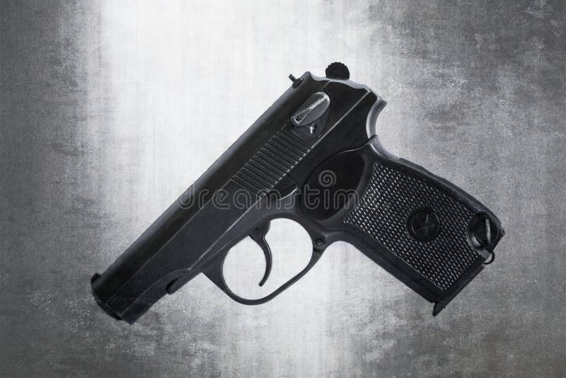 Firearms Gun on a Background and Texture Stock Photo - Image of force ...