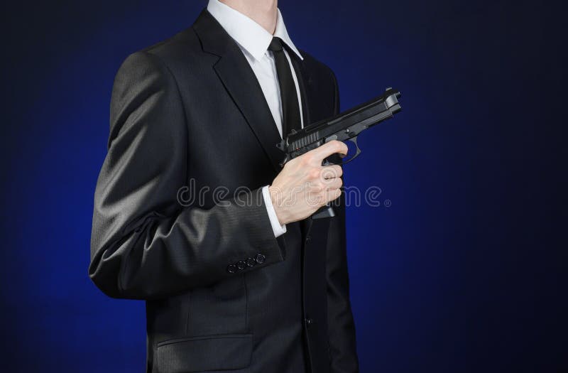 1,899 Man Gun Blue Background Stock Photos - Free & Royalty-Free Stock ...