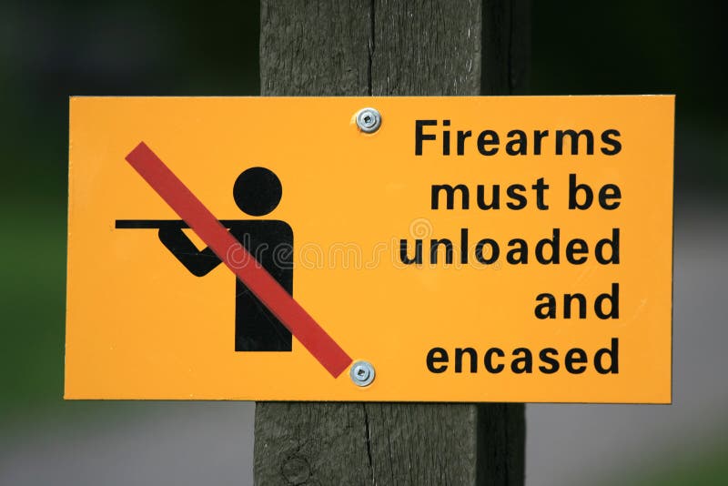 Firearms Sign stock photo. Image of warning, unloaded - 11556648