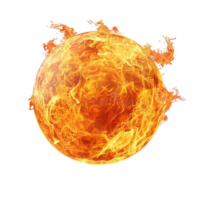 Fireball Alone on Transparent Background Stock Illustration ...