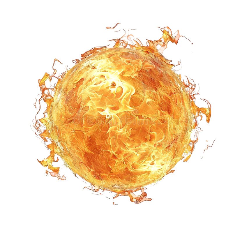 Fireball Alone on Transparent Background Stock Illustration ...
