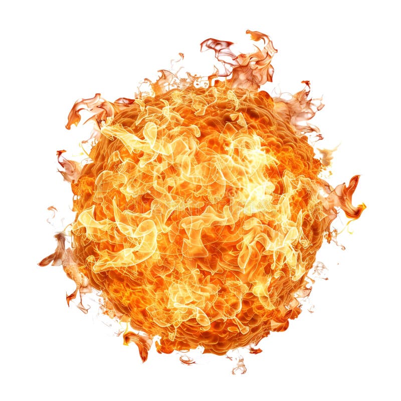 Fireball Alone on Transparent Background Stock Illustration - Illustration of abstract, fireball ...