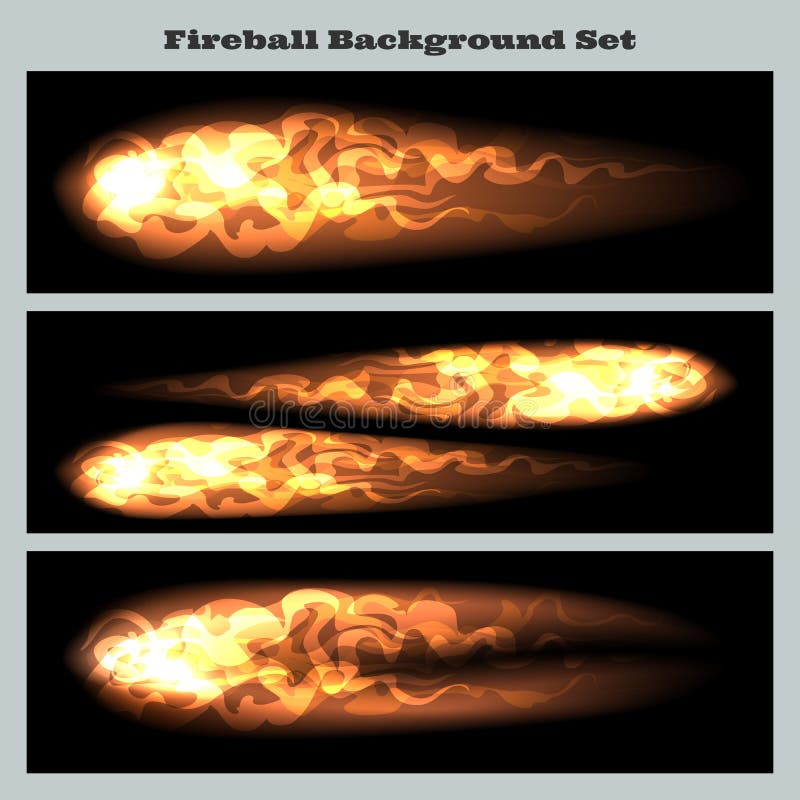 Fireball background set stock vector. Illustration of icon - 71094391