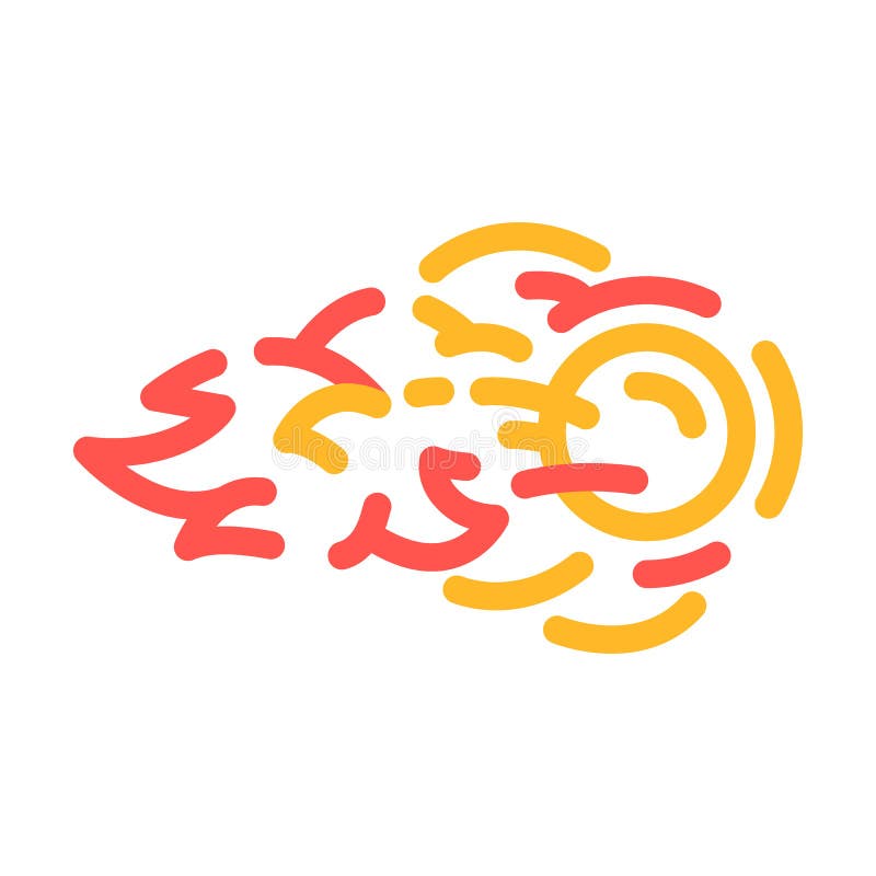 Fireball Color Icon Vector Illustration Stock Vector - Illustration of ...
