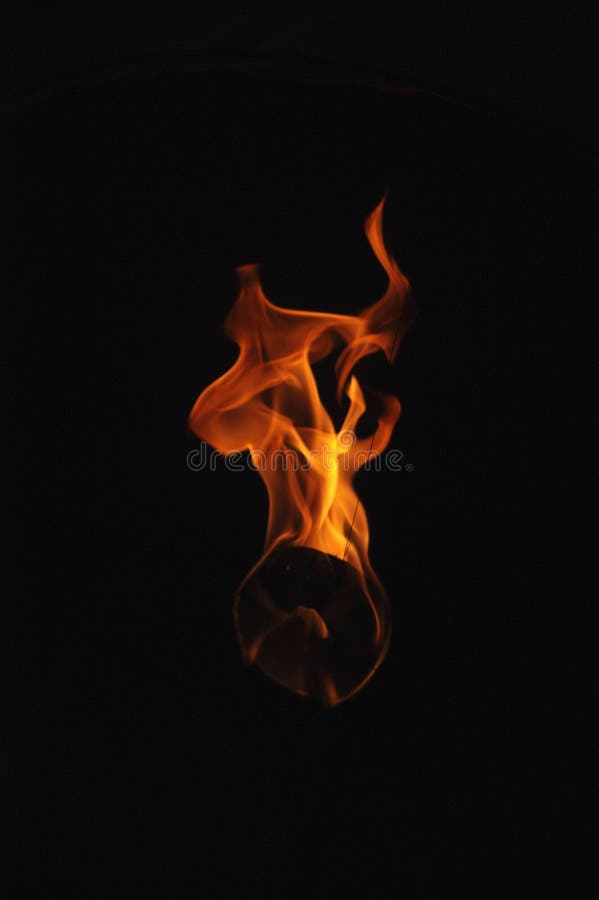 Fireball in the Dark, Heat, Dark Background Stock Illustration ...