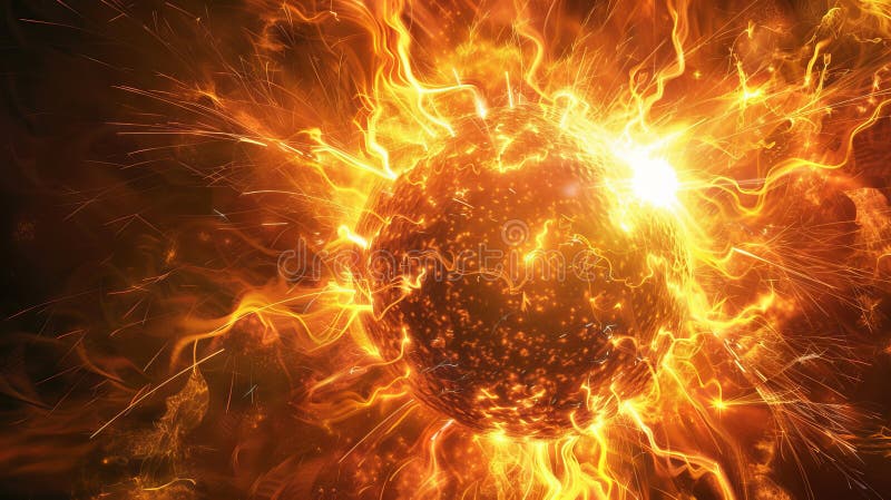 A Fireball with Flames and Smoke Stock Image - Image of flame, fireball: 315864637