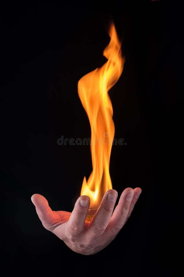 Hand Holding Fireball