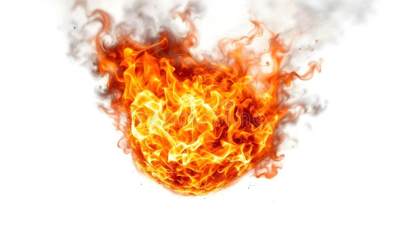 A Dynamic, Swirling Fireball is Depicted with Vivid Orange, Red, and ...