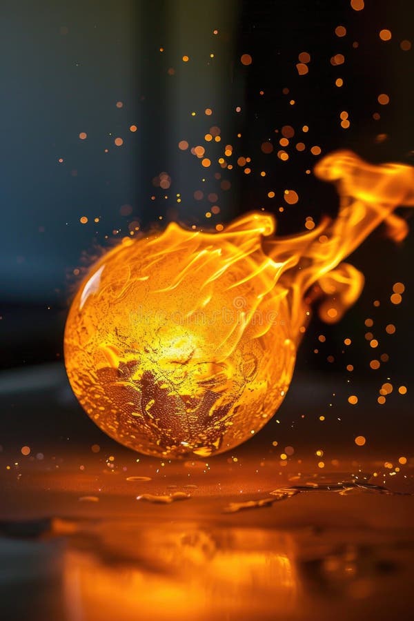 Fireball on Table stock photo. Image of surface, emergency - 377371506