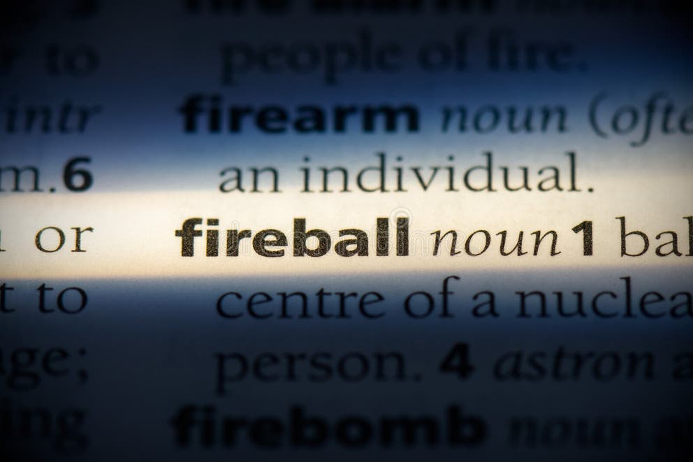 Fireball stock image. Image of paper, book, text, closeup - 161577607
