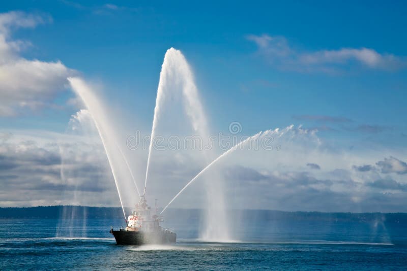 Fireboat stock image. Image of fire, float, outdoors - 11304737